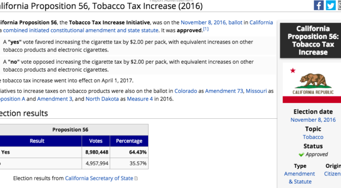 Prop 56: New California Vape Taxes Starting in April - VapePassion.com