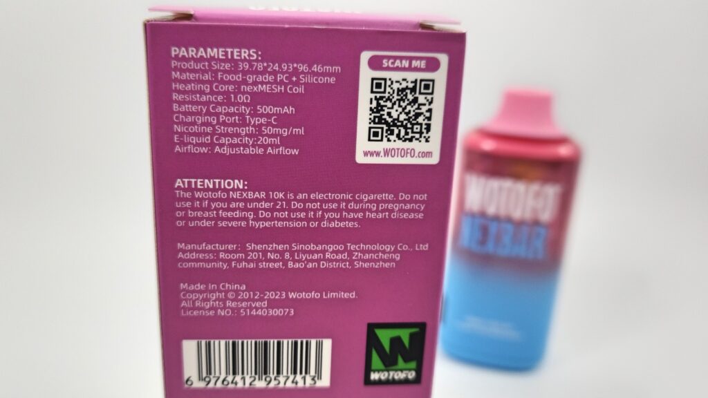 Wotofo nexBar 10k Disposable Review - VapePassion.com